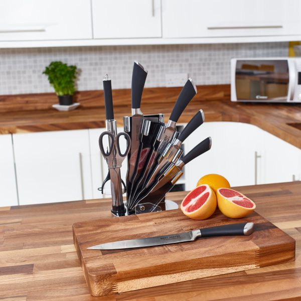 8 Piece 360 Rotating Acrylic Kitchen Knife Set – Ross Henery Knives